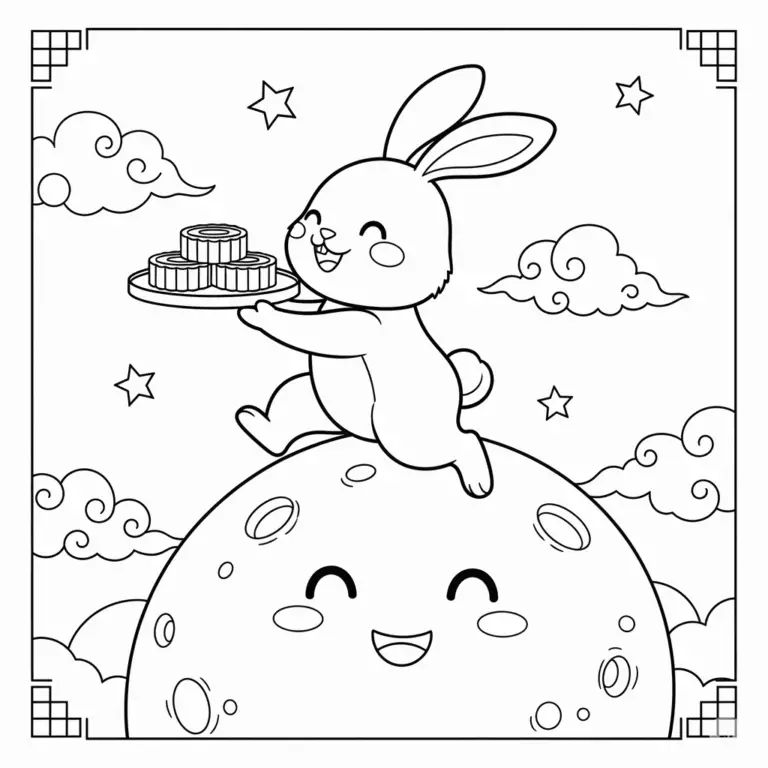 10 Free Printable Coloring Pages for Mid-Autumn Festival