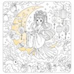 10 Free Printable Coloring Pages for Mid-Autumn Festival