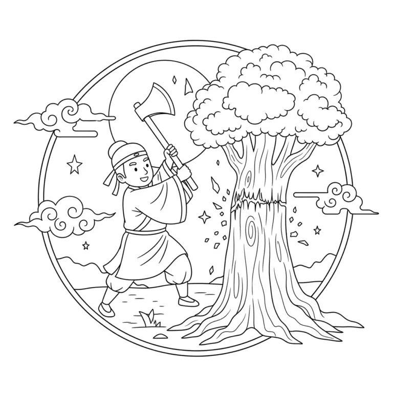 10 Free Printable Coloring Pages for Mid-Autumn Festival