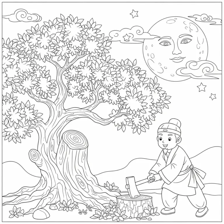 10 Free Printable Coloring Pages for Mid-Autumn Festival