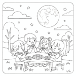 10 Free Printable Coloring Pages for Mid-Autumn Festival