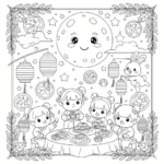 10 Free Printable Coloring Pages for Mid-Autumn Festival