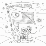 Free Printable Malaysia National Day Coloring Pages | Jalur Gemilang ...