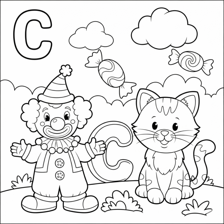 Free Printable Alphabet Coloring Pages (A–Z) for Kids