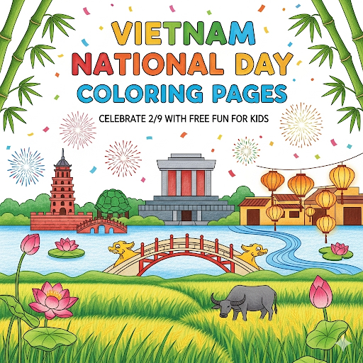 Southeast Asia Traditional Festivals Coloring Pages for Kids | Free ...